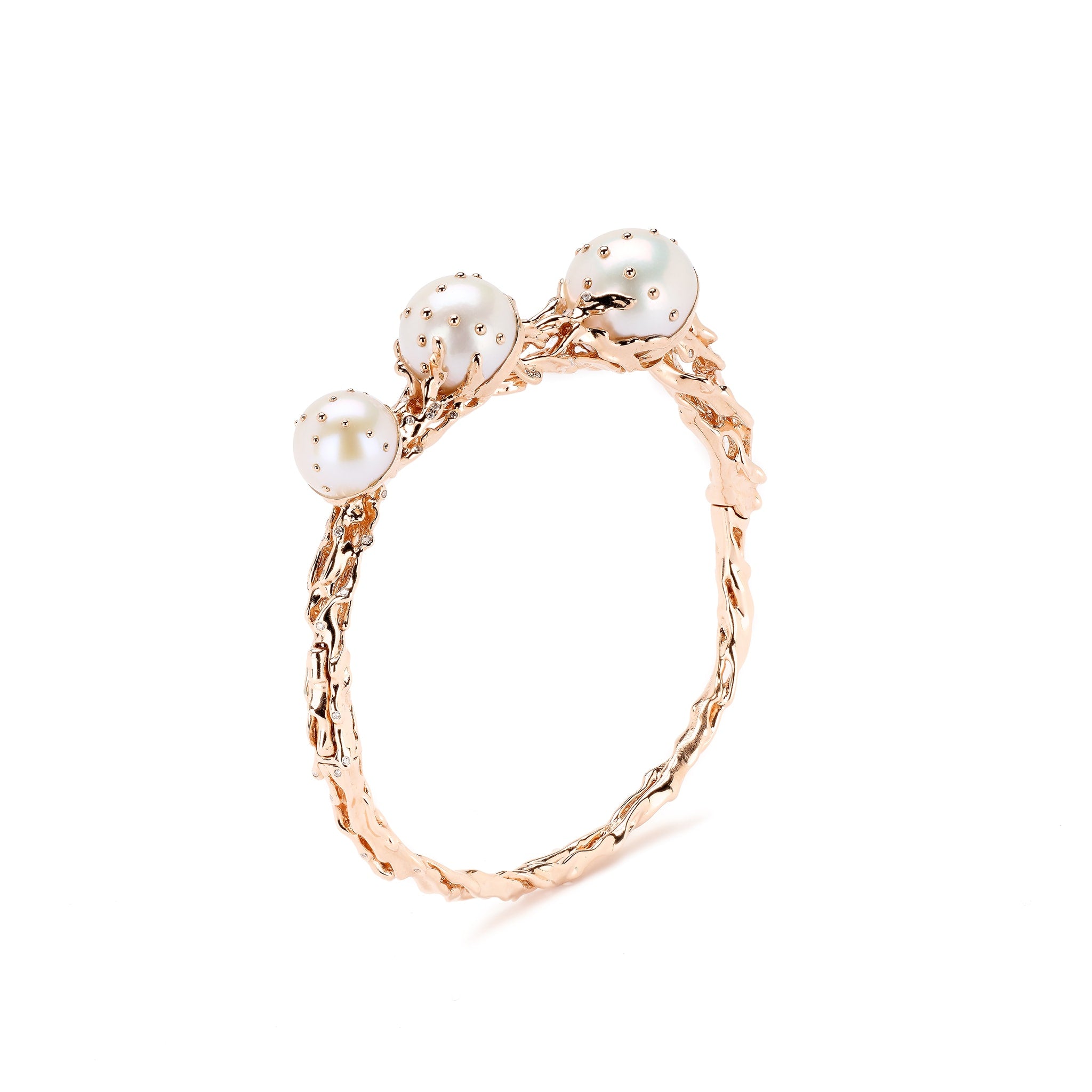 Jellyfish White Pearls Bangle Bibi van der Velden