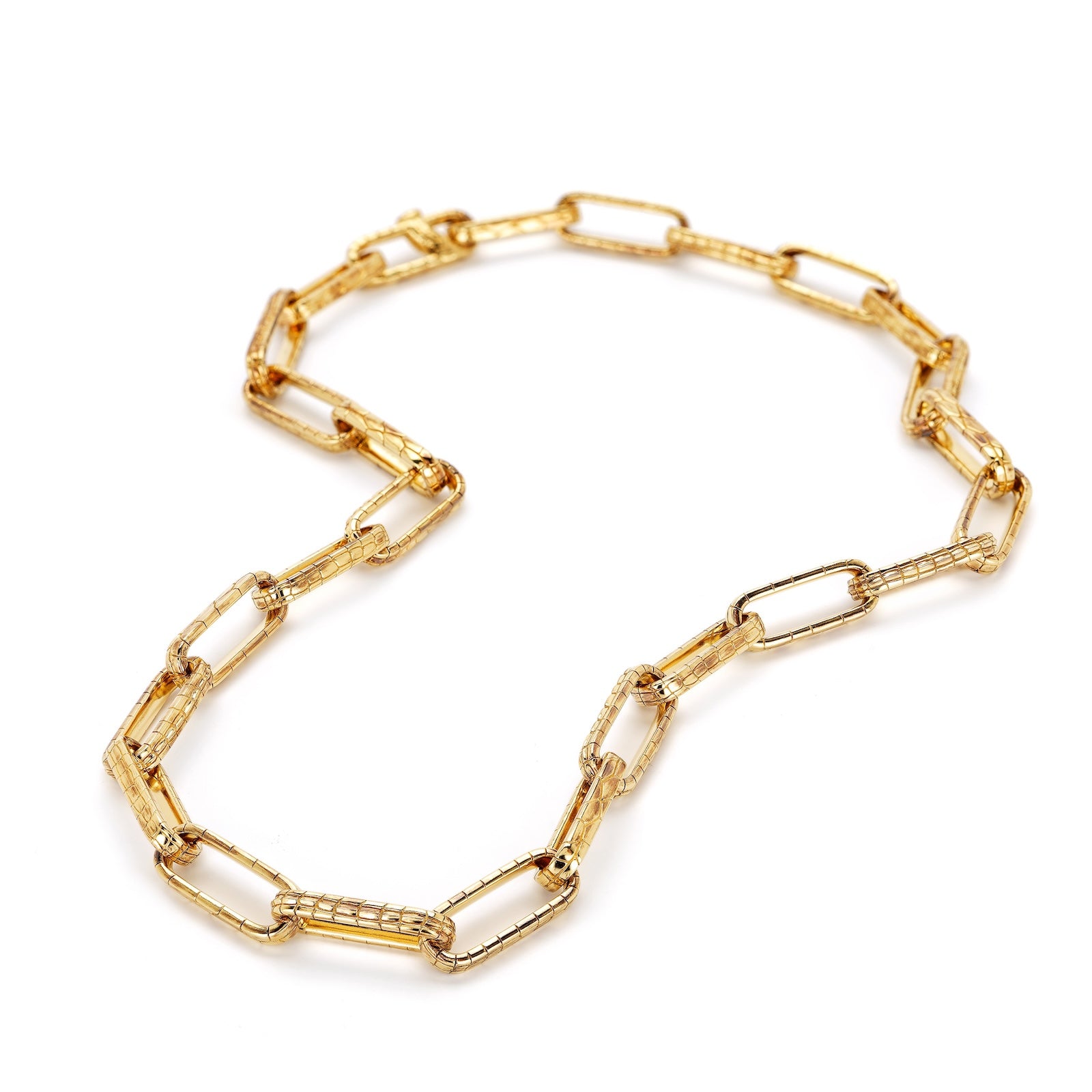 Alligator Link Necklace Chain - Chunky – Bibi van der Velden