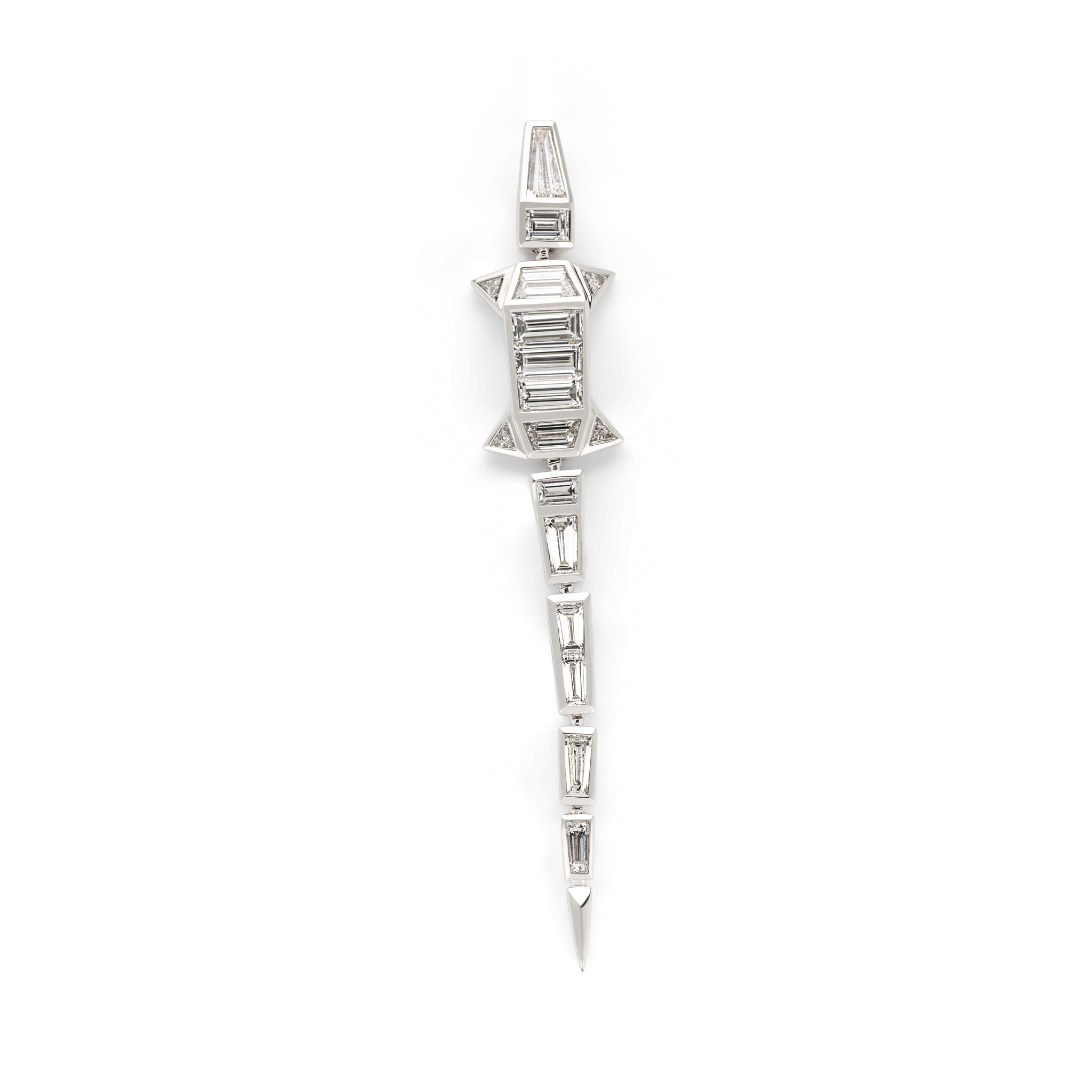 Diamond Alligator Earring Extra Long – Bibi van der Velden