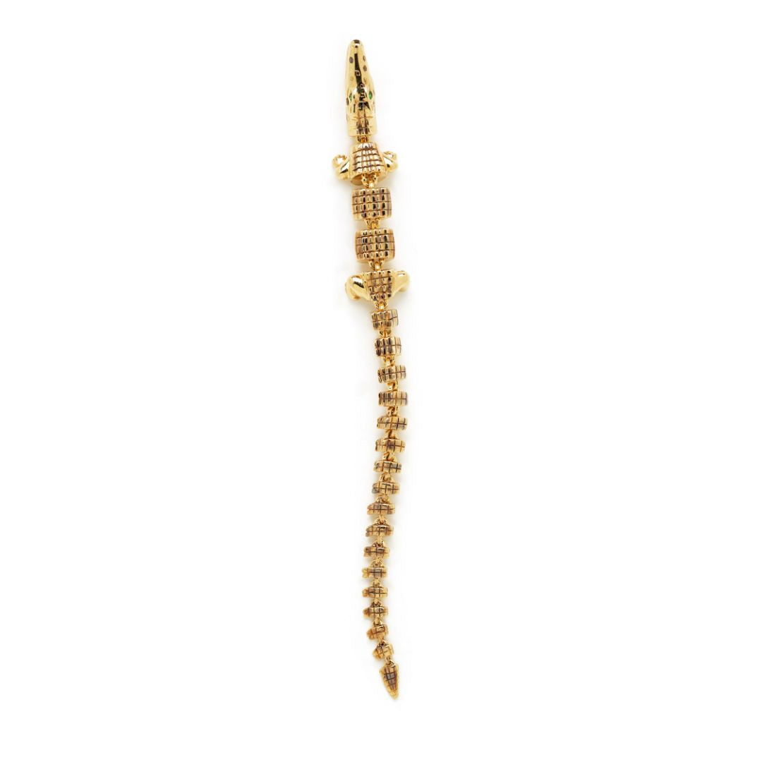 Alligator Vertebrae Bite Earring Extra Long – Bibi van der Velden